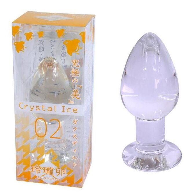 Стеклянная анальная пробка Crystal Ice 02 Leiloural