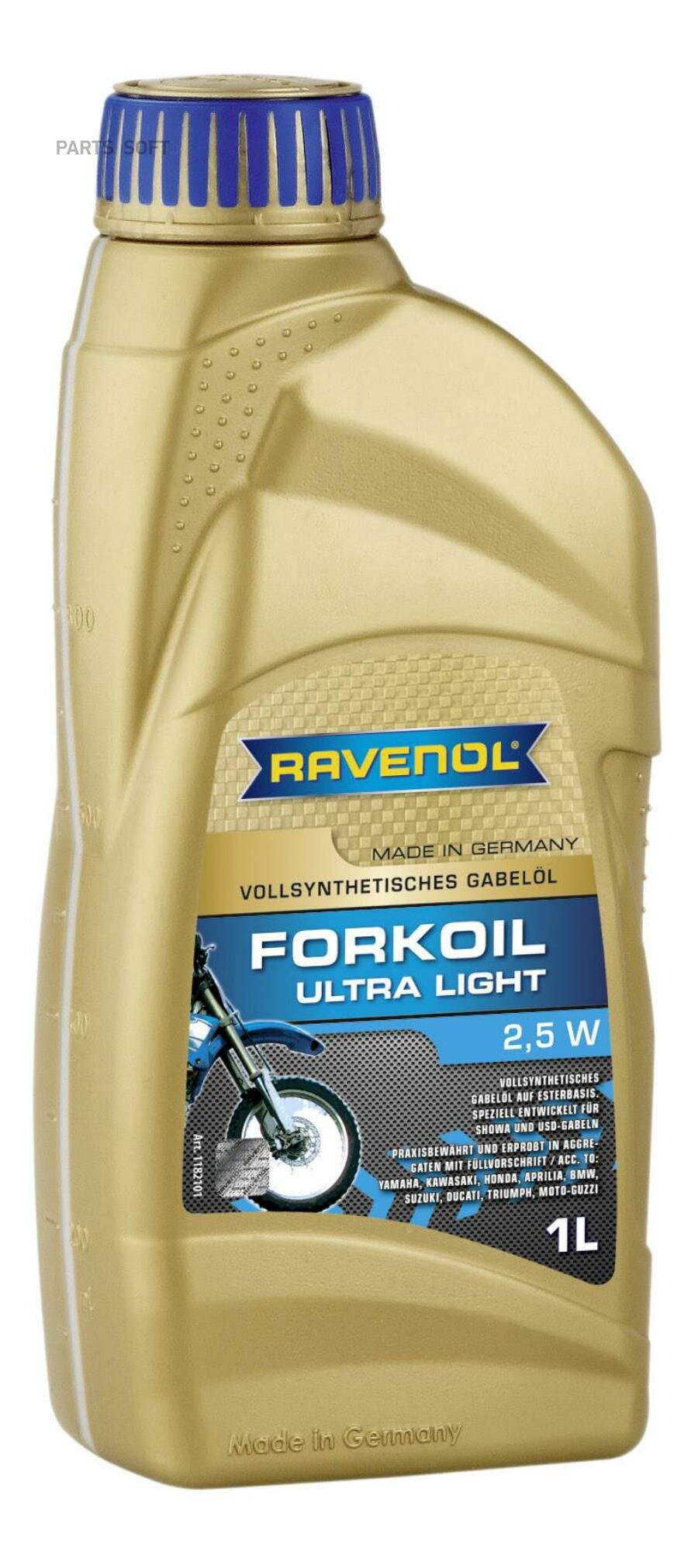 Масло вилочное Forkoil Ultra Light 2 5W (1л) Ravenol арт. 4014835731615