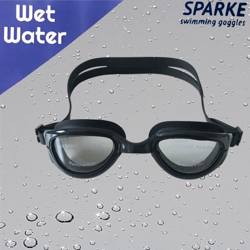 Очки для плавания Wet Water "SPARKE", поликарбонат/силикон, UV-защита, чёрный цвет