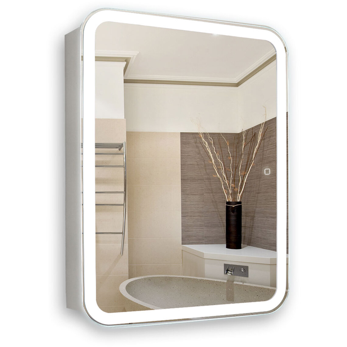 Зеркало-шкаф Azario (Азарио) Фиджи flip 60 800х602 LED-00002472
