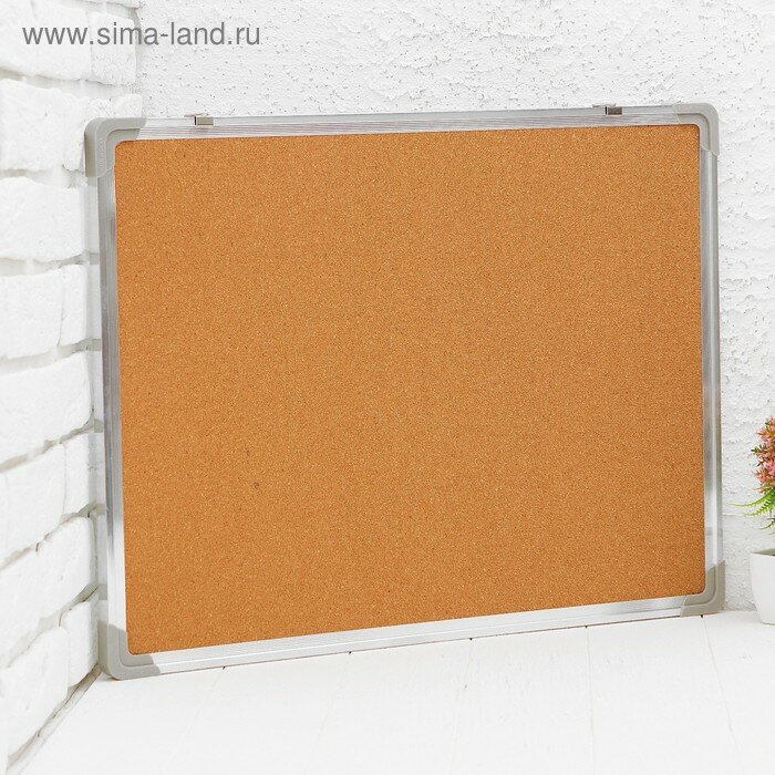 Доска двусторонняя, пробковая и магнитно-маркерная, 60*45 см. 3048042