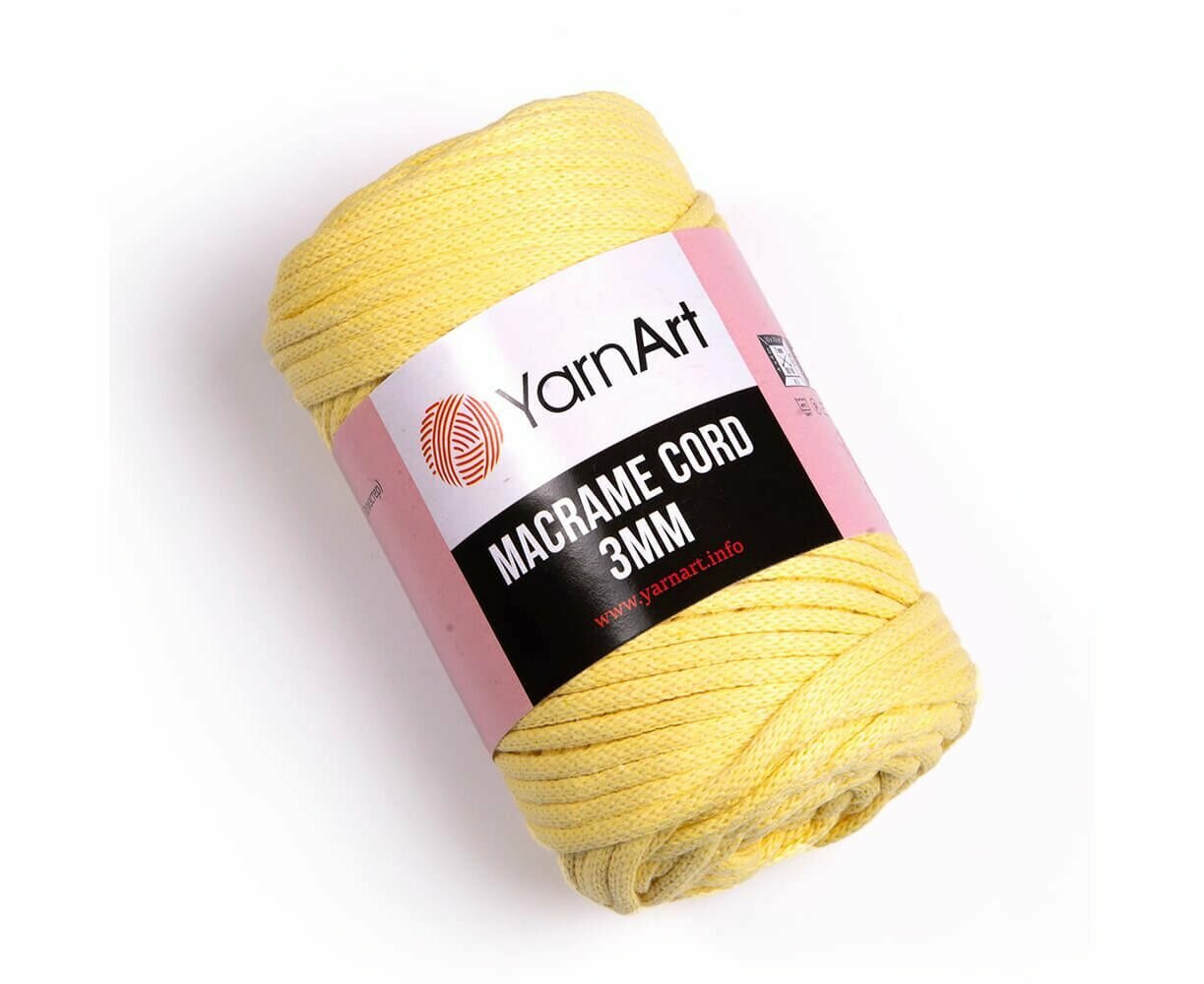 YarnArt Макраме Cord 3mm №754 (светло-желтый)