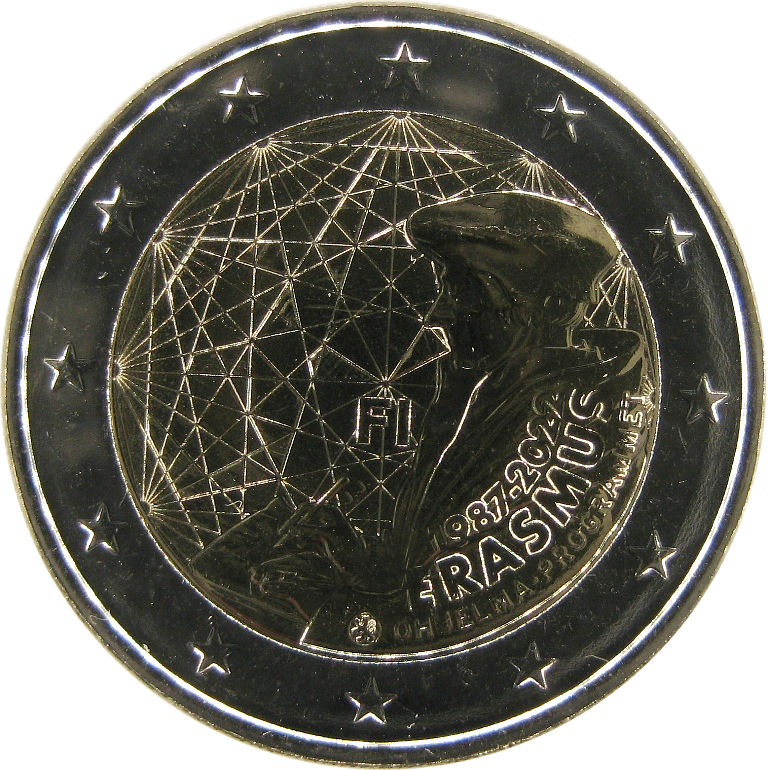 Финляндия 2 евро 2022 / 35 лет Программе ERASMUS