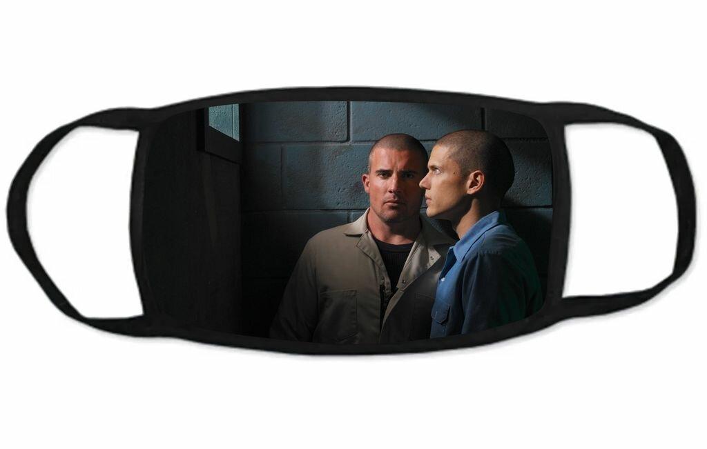 Маска защитная тканевая на лицо Побег, Prison Break №8, Детская - 18 на 10 см