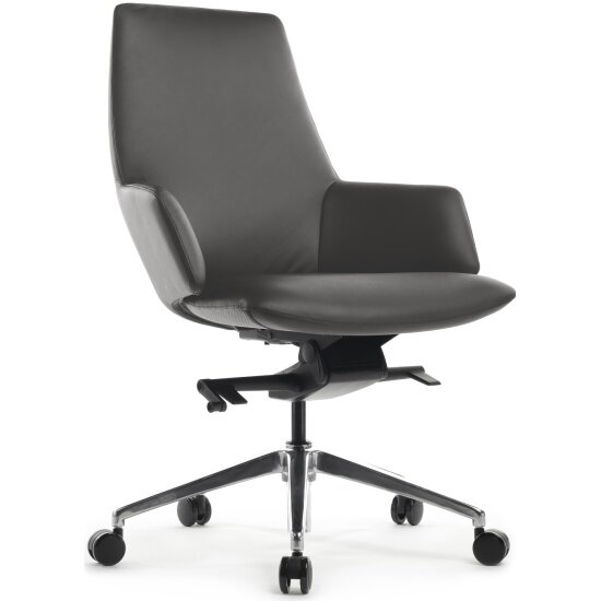 Кресло руководителя Riva Design В1719 Антрацит (MB917) натуральная кожа 68*68*88-94