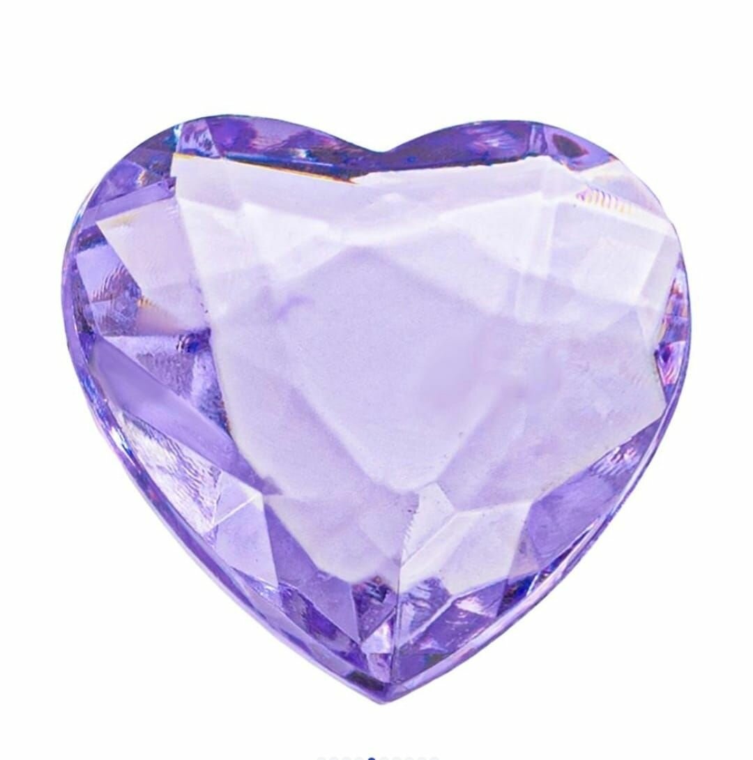 Украшение декоративное, сердечки, акриловые фигурки цветные, декор для дома