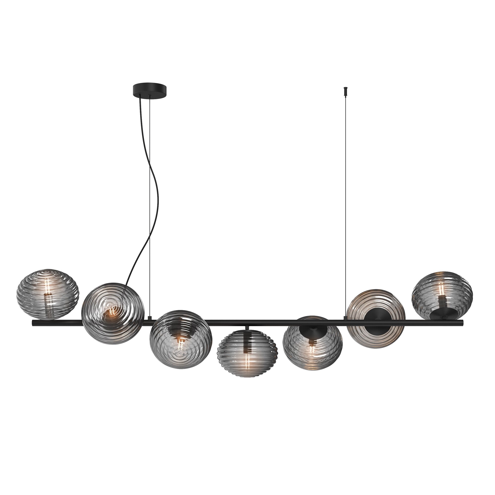 Светильник Maytoni Reels MOD268PL-07B, E14, 40 Вт, IP20, черный, стекло, металл