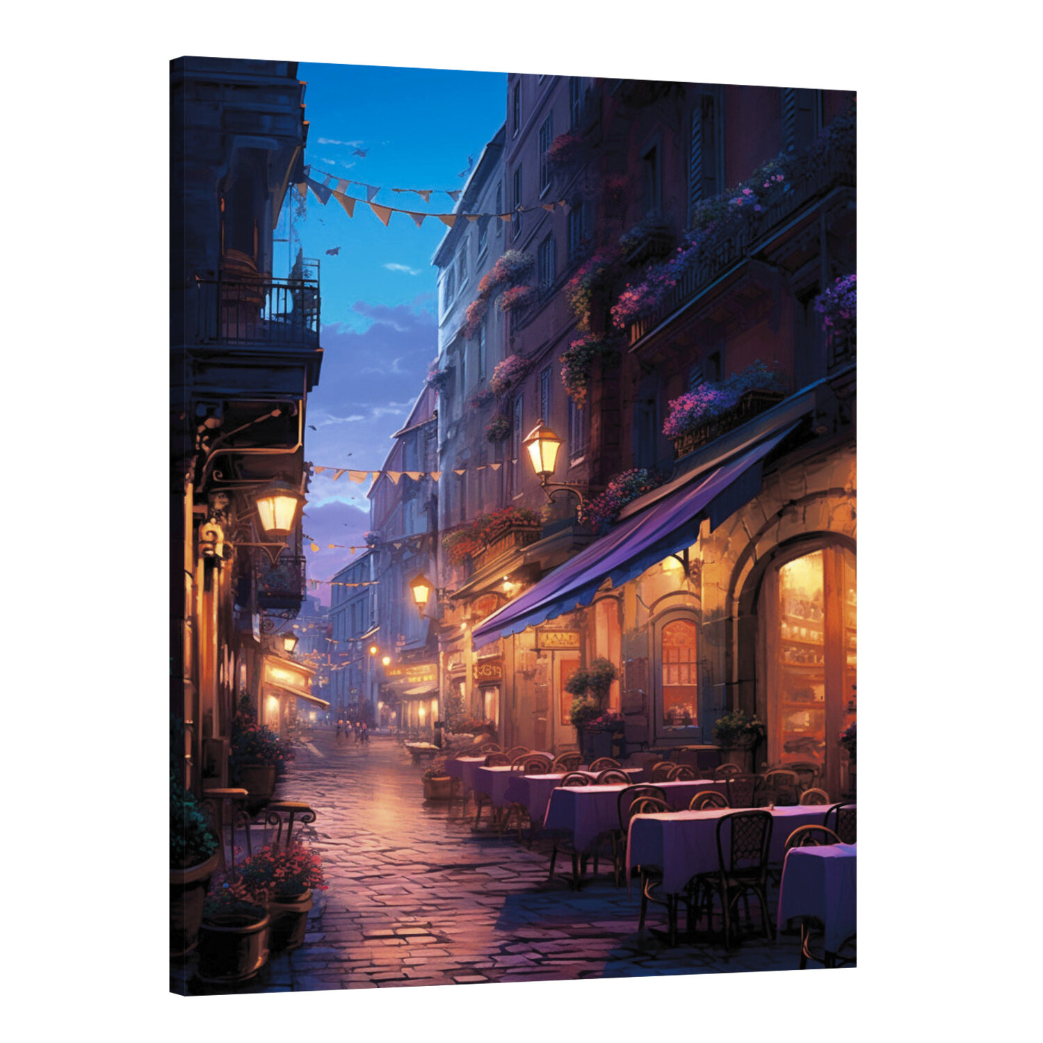 Интерьерная картина 50х70 "Италия: улочки и кафе"