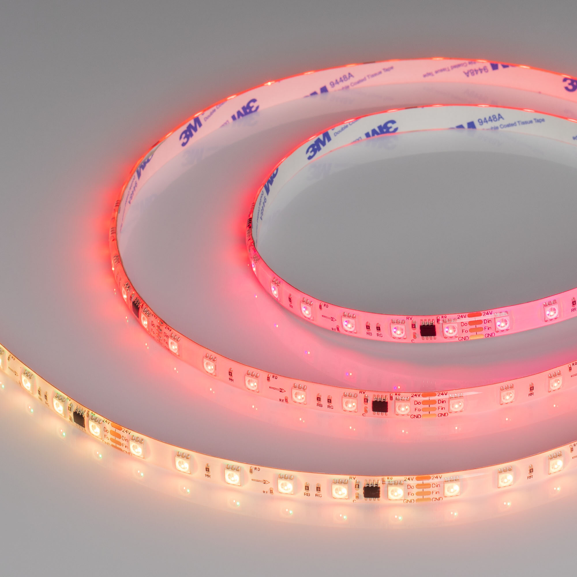 Светодиодная Лента герметичная SPI-SE-B60-10mm 24V RGB-PX6-BPT (12 W/m, IP65, 5060, 5m) (Arlight, бегущий огонь) 039601