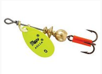 Вращающая блесна из латуни Mepps Aglia Fluo №0 2,5г -Chartreuse
