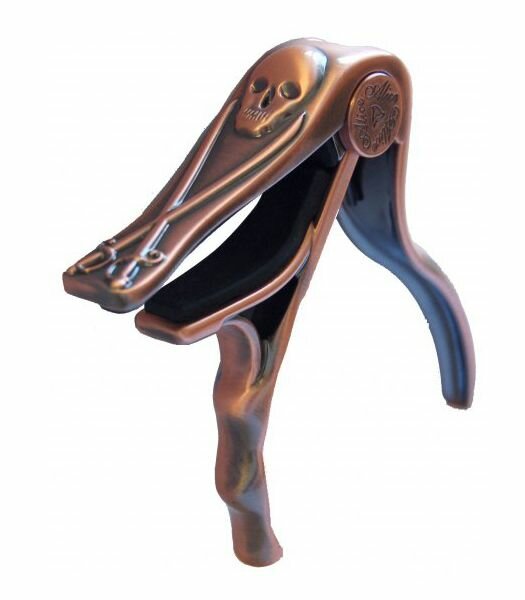 Alice A007H/PB- каподастр для акустической гитары, череп, бронза