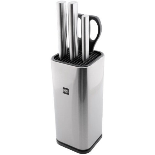 Набор стальных ножей HUOHOU HU0095 Silver RUS Steel Kitchen Kinfe Set, 3 ножа + ножницы + подставка, серебристые