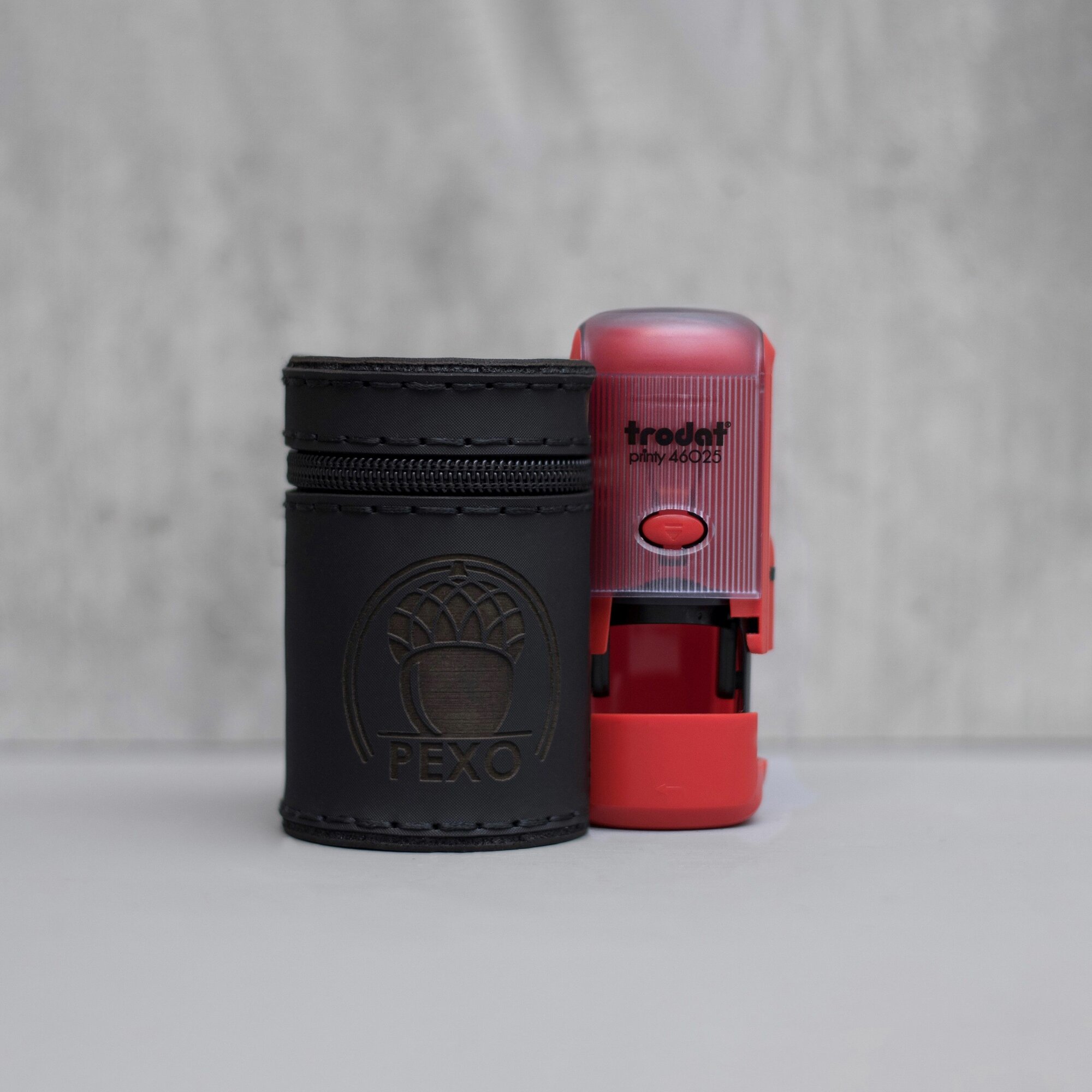 Чехол для печати малой до 30 мм рехо "Мини-Эко" из экокожи, черный