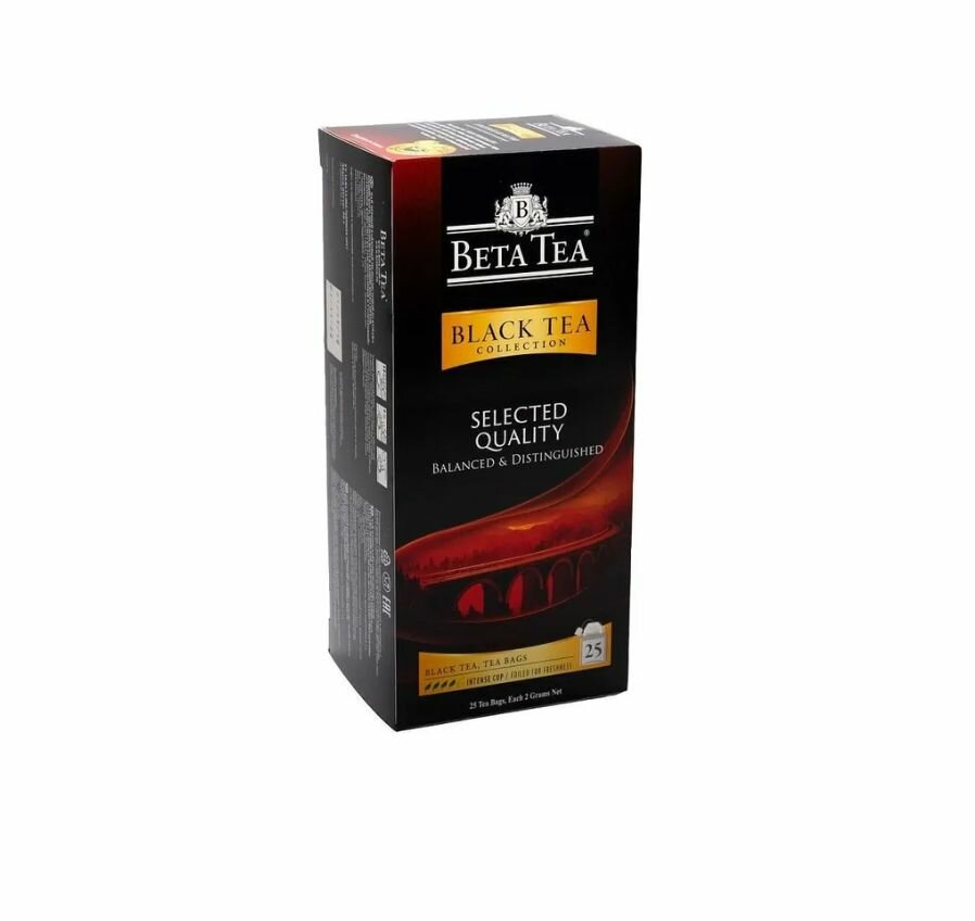 Beta Tea Черный чай в пакетиках Отборное качество,25 пак.