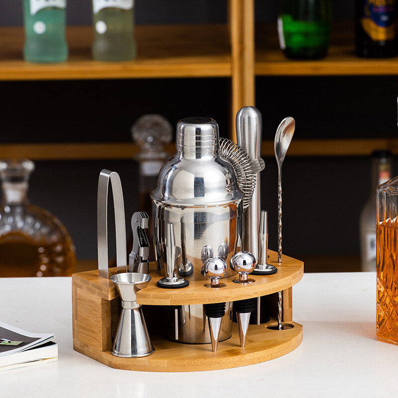 Набор инструментов для шейкера, стальной шейкер, набор миксеров, инструменты для смешивания в баре, шейкер