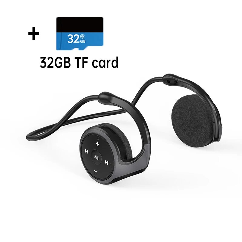 Спортивные наушники с MP3-плеером, 32GB, Black