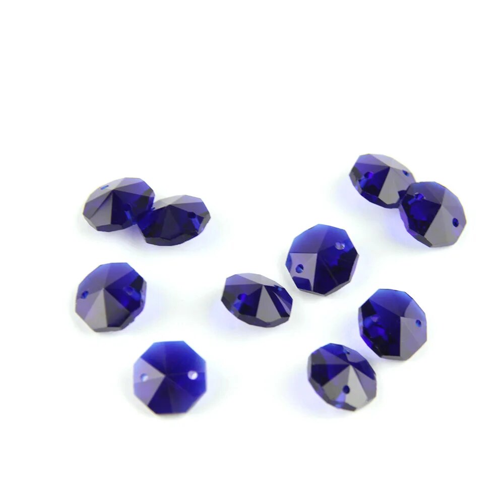 Фиолетовые хрустальные бусины Octagon-04, 14 мм, 50 шт