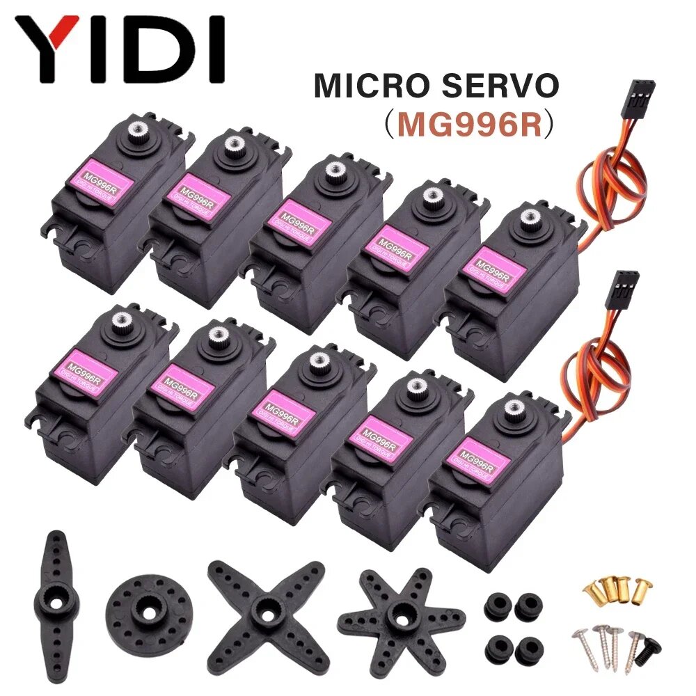 Металлический сервопривод MG996R YIDI 180 360 градусов Half Metal - 360, 4PCS
