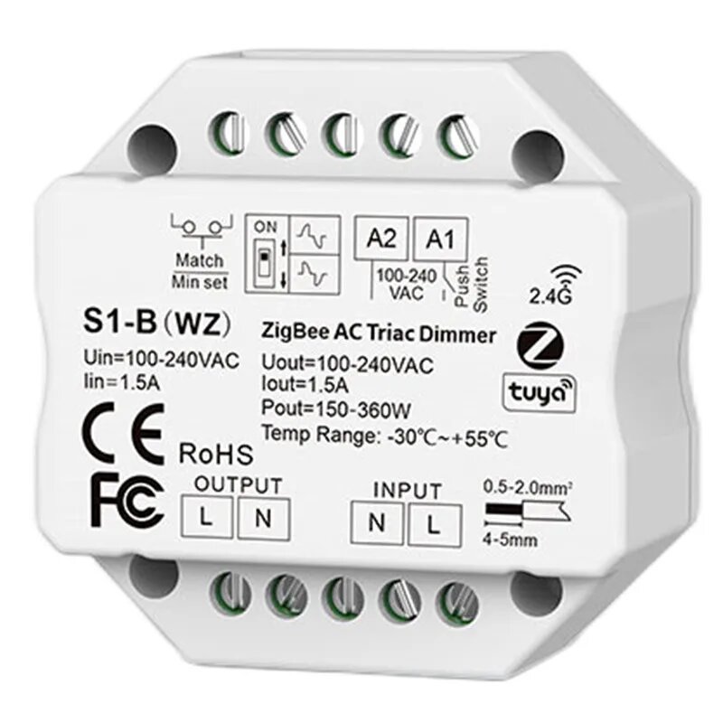 Диммер Zigbee AC Triac S1-B(WZ) 150-360W
