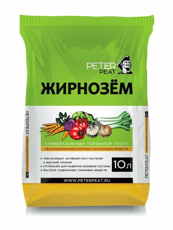 Жирнозём Peter Peat универсальный торфяной грунт, 10л