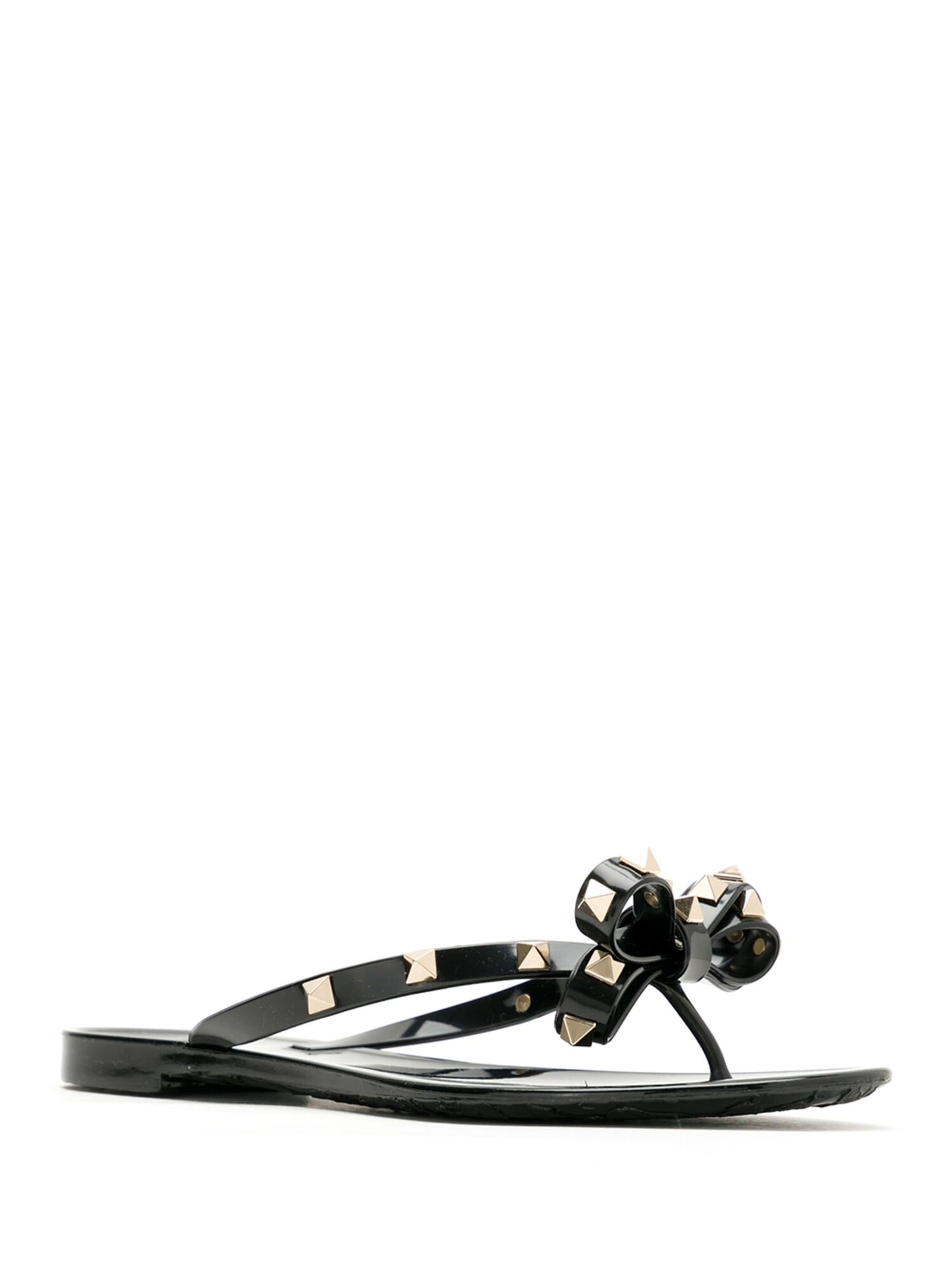 Шлёпанцы Valentino Rockstud, размер 41, black/black — фото 1