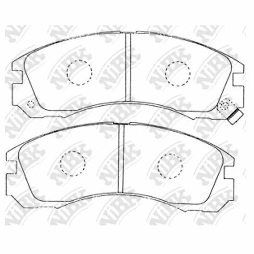 К-т торм. колодок FR PSA C-CROSSER, MI OUT, PAJERO NiBK PN3233
