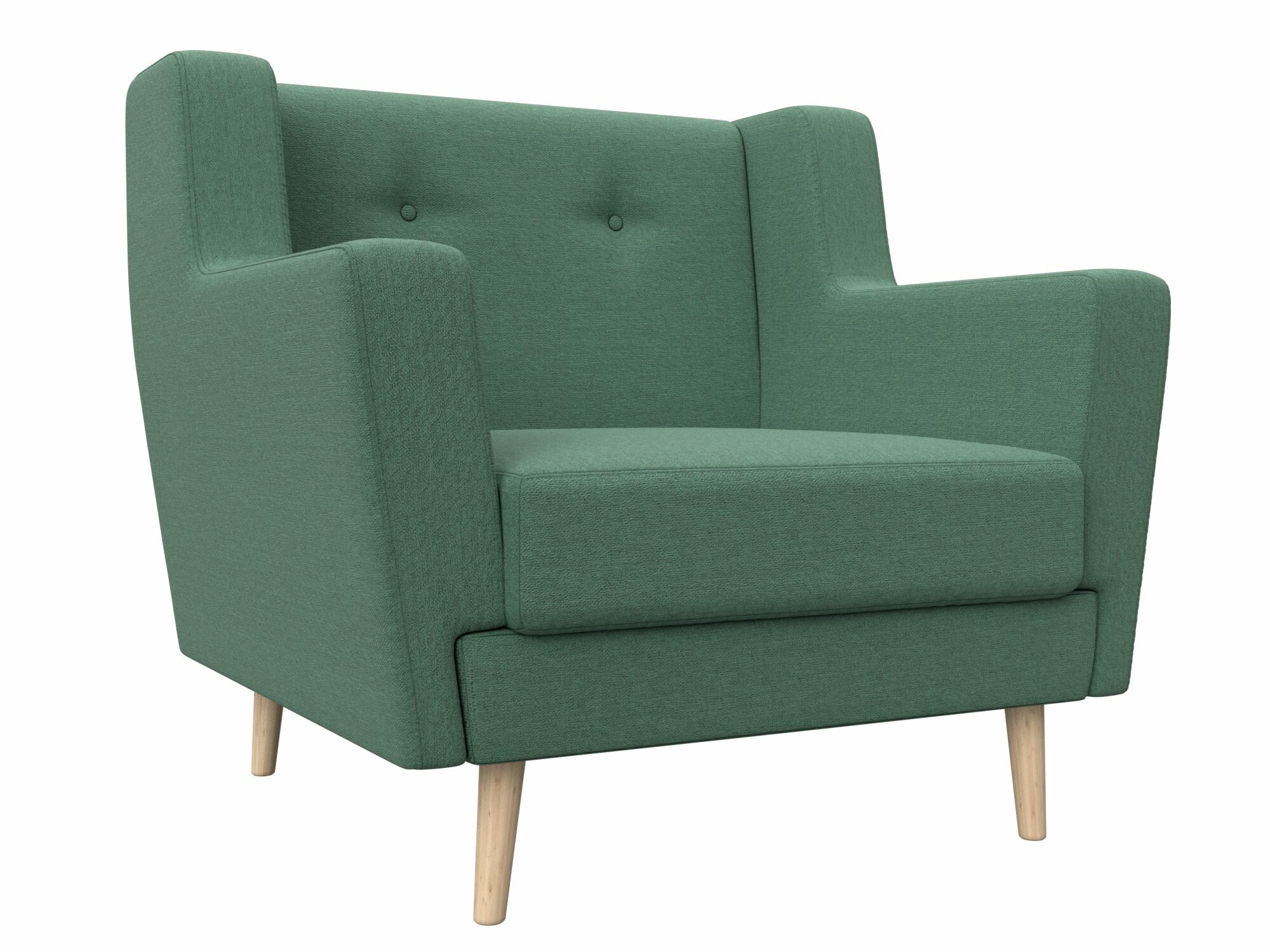 Кресло Брайтон, рогожка, механизм нераскладной, Амур зеленый, 78x77x85см. Хит Диванов