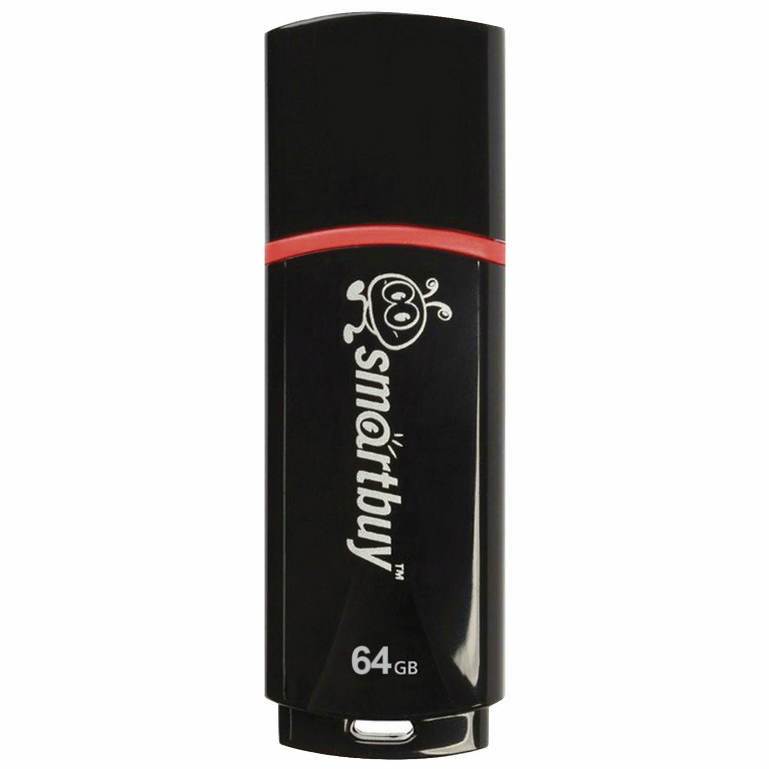 Флешка 64 GB, "SMARTBUY Crown", USB 2.0, черный, (SB64GBCRW-K) 1шт