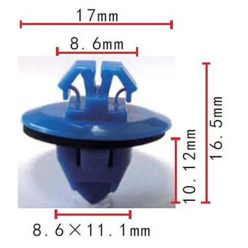 Клипса Autokrep Toyota, 10 шт