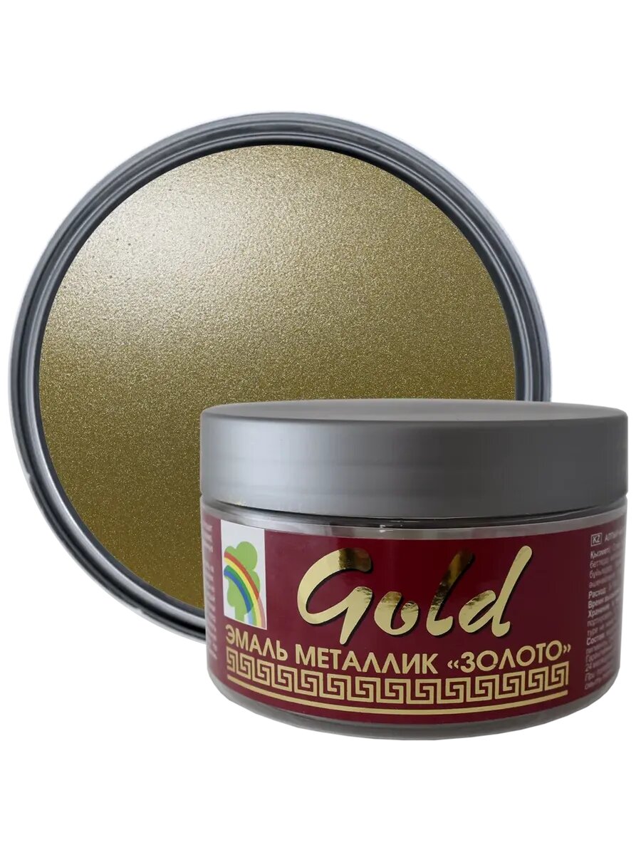 Эмаль акриловая глянцевая металлик золото Р-117 0.25 л