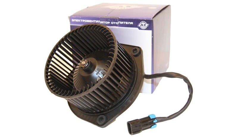 Мотор вентилятора отопителя AT арт. AT 1080-011BM для LADA 2110/2111/2112 94- (НОВ. образц. После 03-)