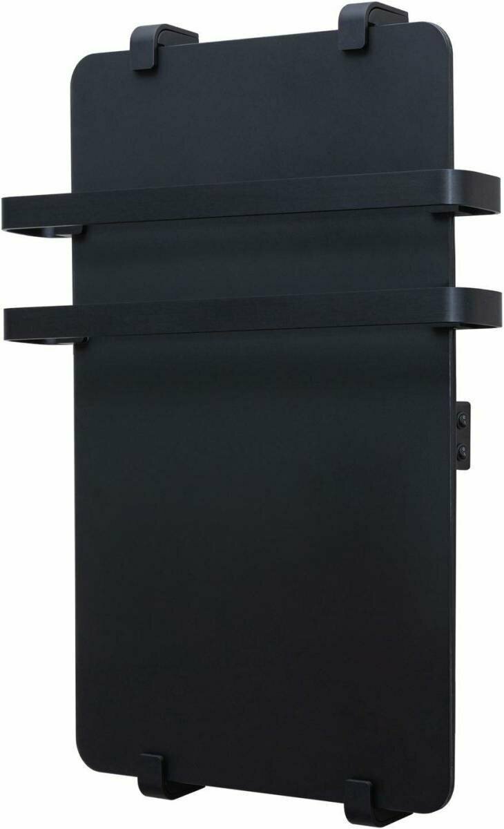 Полотенцесушитель электрический Allen Brau Infinity 60x44 с рейлингом 2.0 и креплением, черный матовый