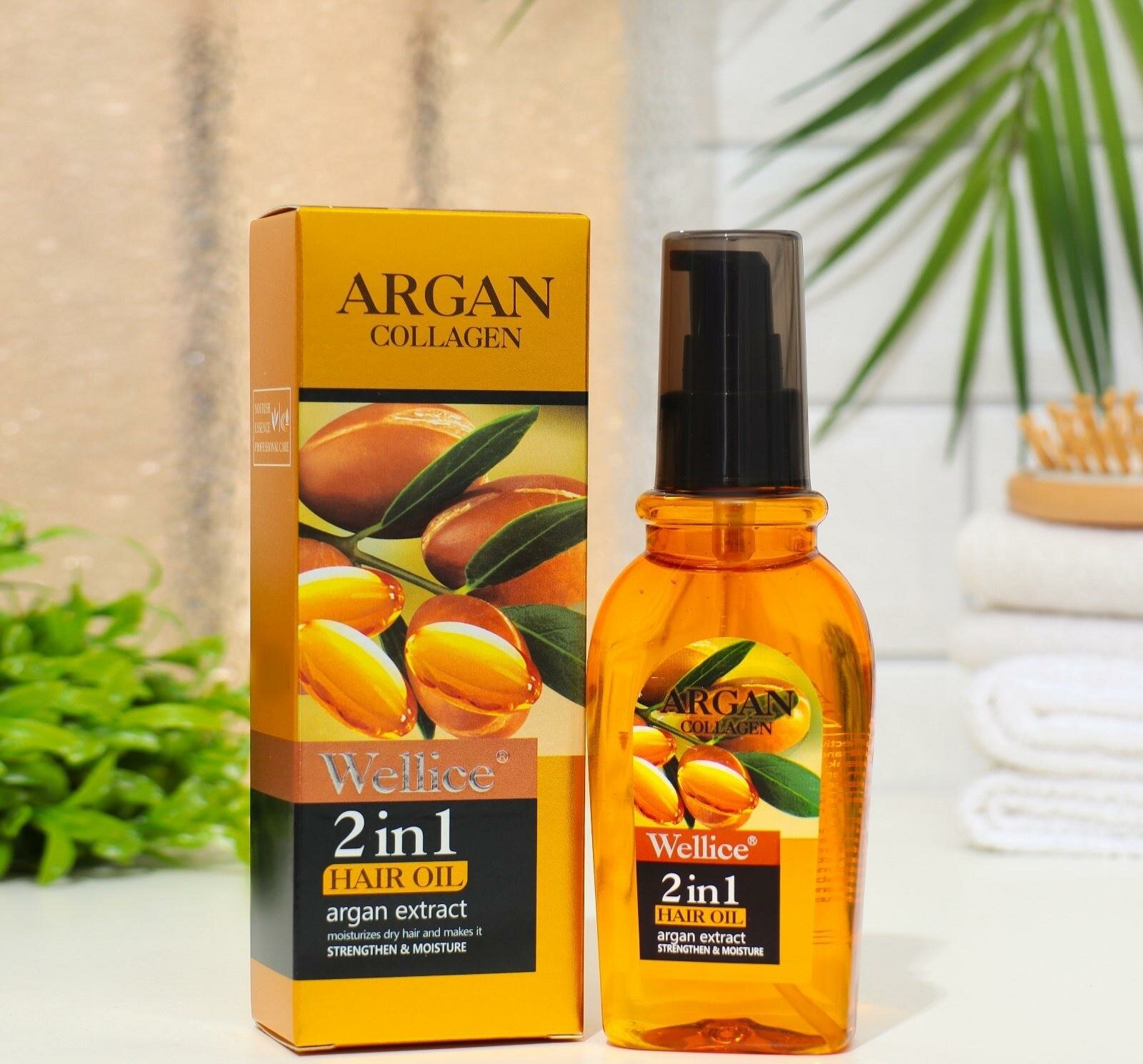 Профессиональное масло для волос с арганой 2 в 1, 120 мл