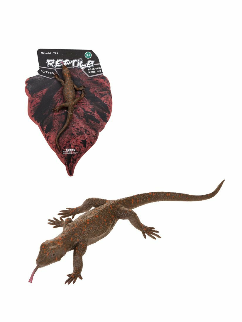 Ящерица, игрушка натуралистичная на картонном листе Наша Игрушка 5112-9
