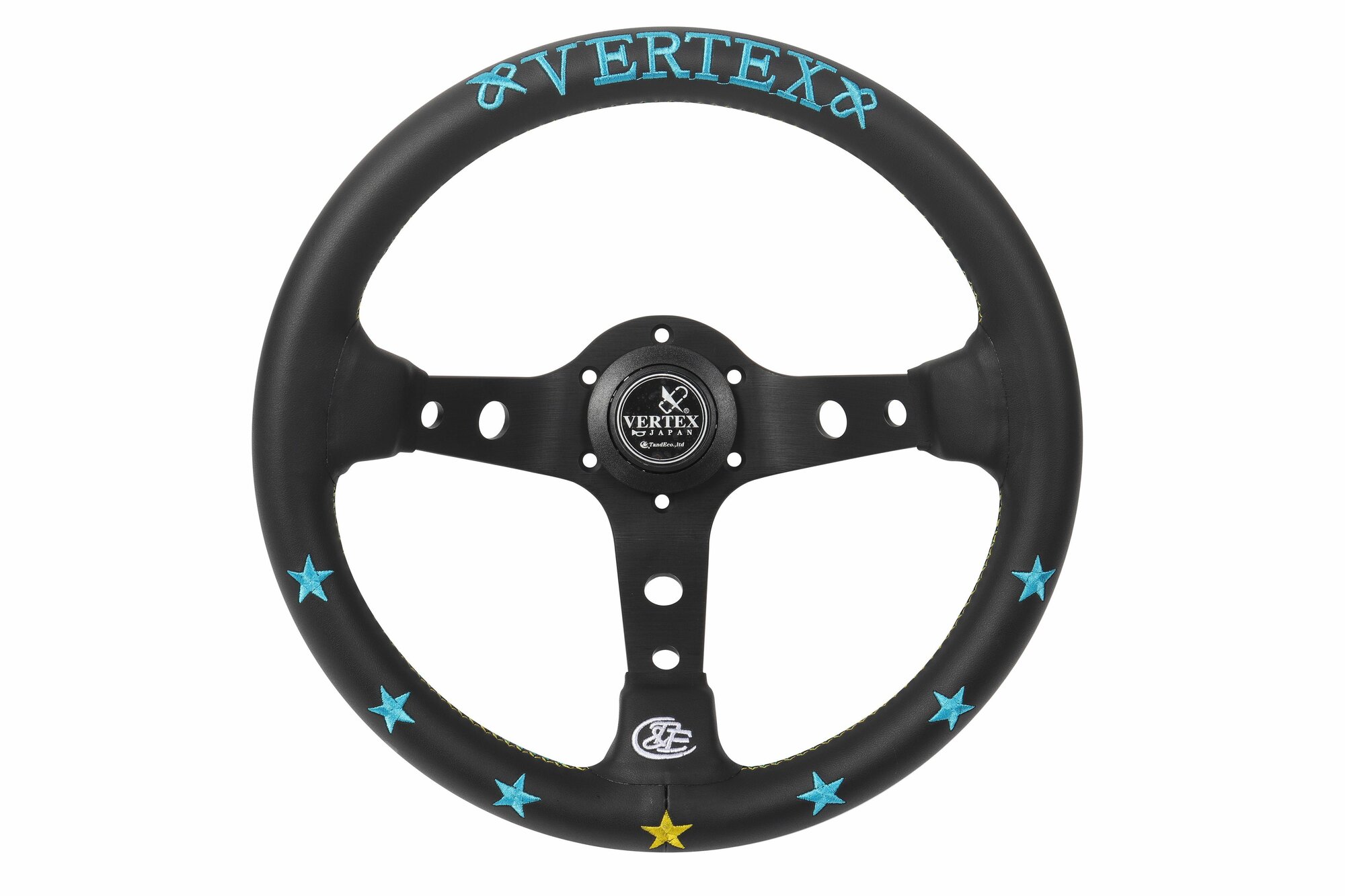 Руль гоночный Vertex stars вышивка 330 мм