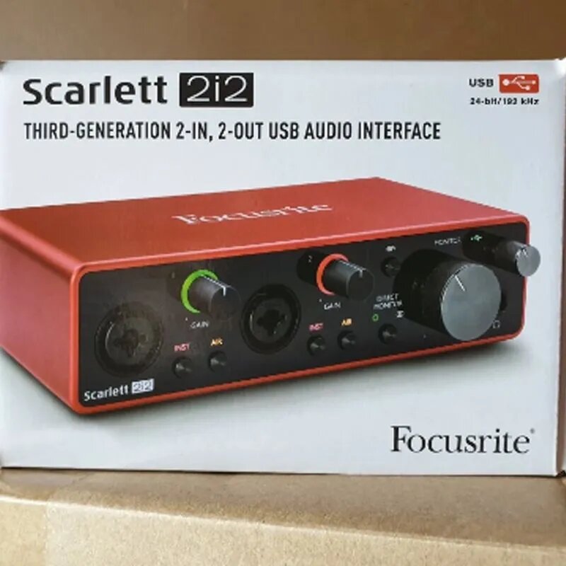 Focusrite Scarlett 2i2 Third-Generation 2-In, 2-Out USB Audio Interface, Студийное оборудование