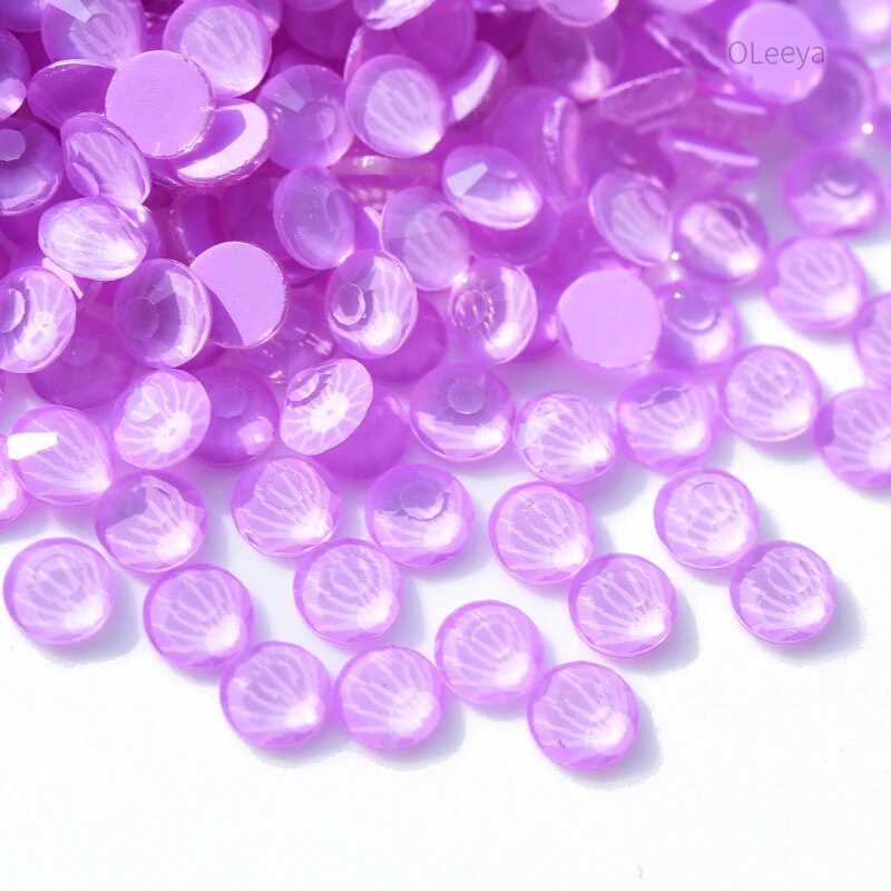 Неоновые стразы OLeeya для декорирования SS3-SS30 Фиолетовый, SS16-1440pcs, Lt.violet Neon