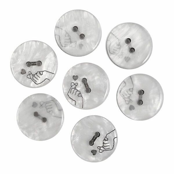 Пластиковые пуговицы 22 мм (50шт) белый