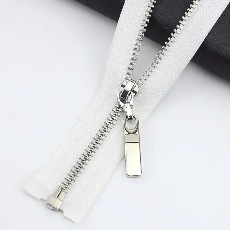 Молния Meetee 50см, AP392-WhiteSilver, 2шт