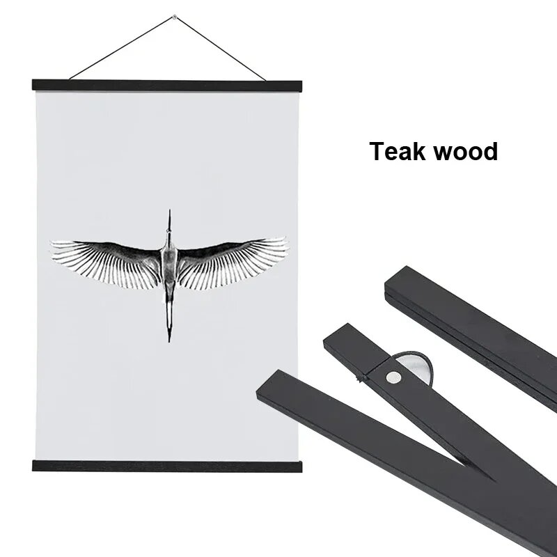 Магнитная деревянная рамка для плакатов 50cm, Black Wood