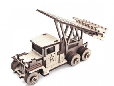 Конструктор деревянный Армия России Грузовик Ракета (Катюша)