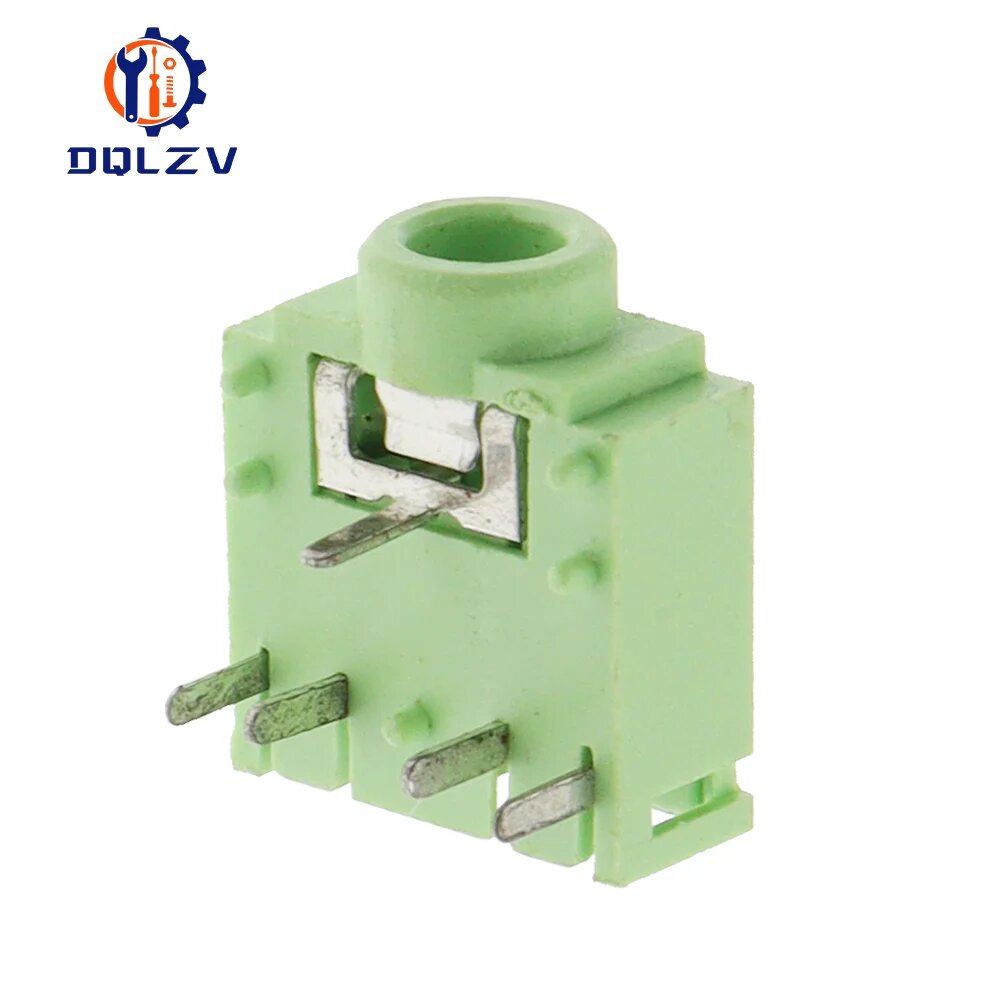 Разъемы для наушников 3,5 мм DQLZV PJ307 5PCS, зеленый