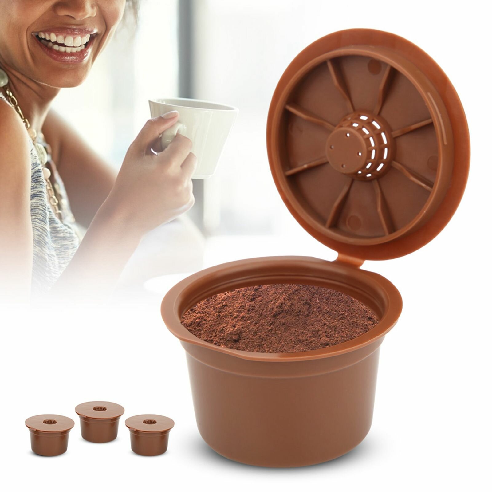 Многоразовый фильтр для кофе Caffitaly — экологичная замена капсулам, прочный пластик, идеальное заваривание дома