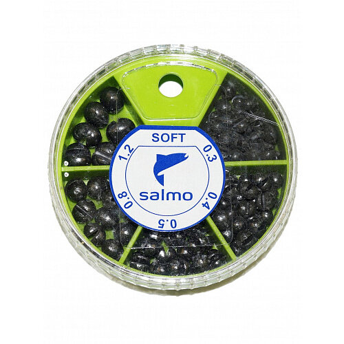 Грузила Salmo дробь SOFT мягкие 5 секций 0.3-1,2г 60г набор 1