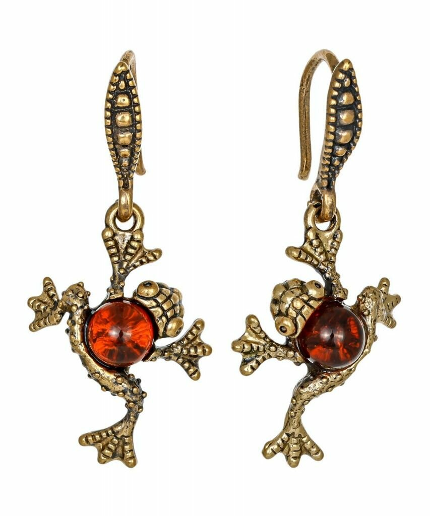 Серьги, янтарь