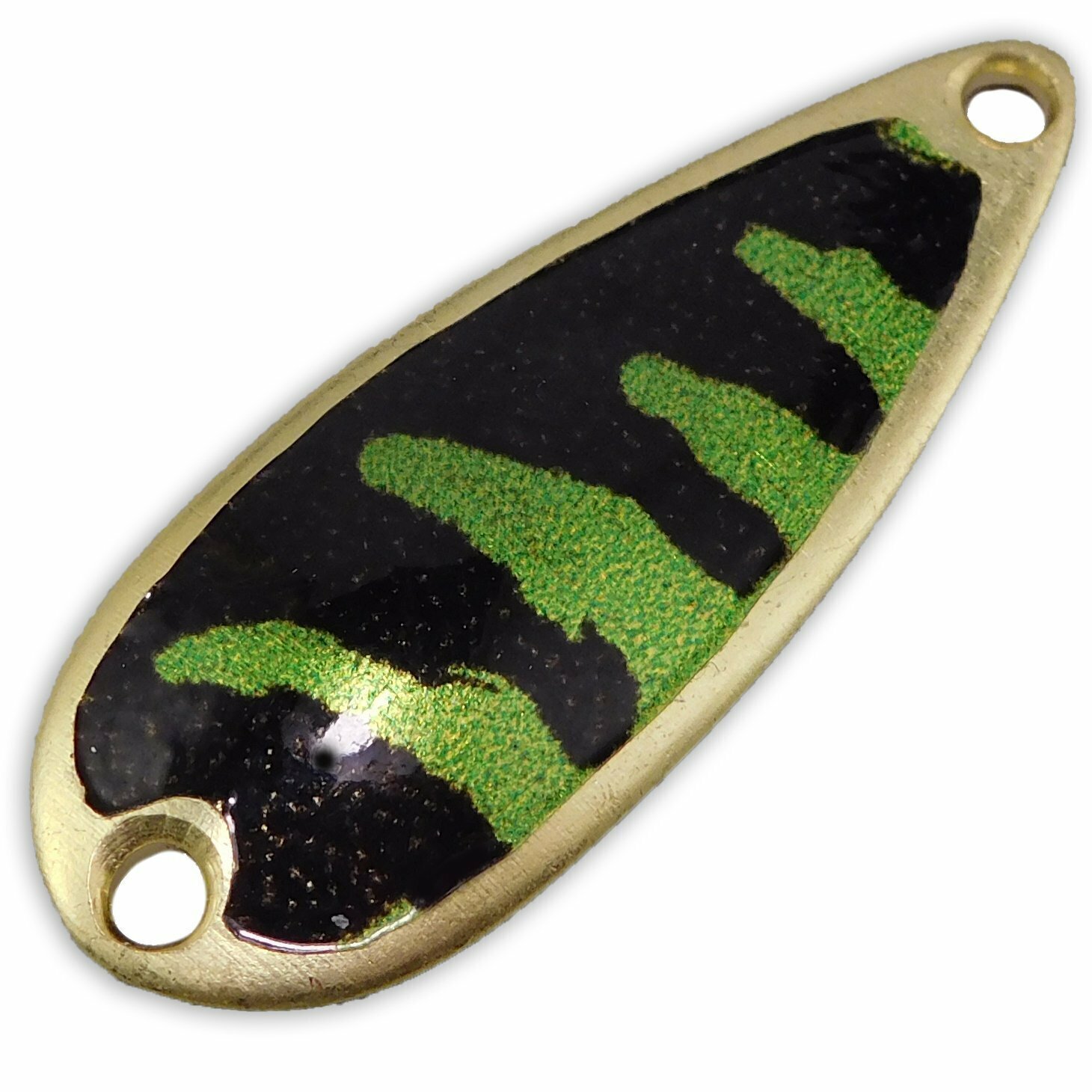 Блесна колеблющаяся ZYABLIKOV Норич S 3.3г 33мм #Черный зеленые полоски