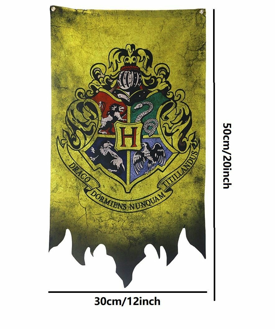 5 Баннеры на стенах Волшебного Дома Гарри Поттера Хогвартса, Harry Potter праздничные флаги для вечеринок, 30X50CM