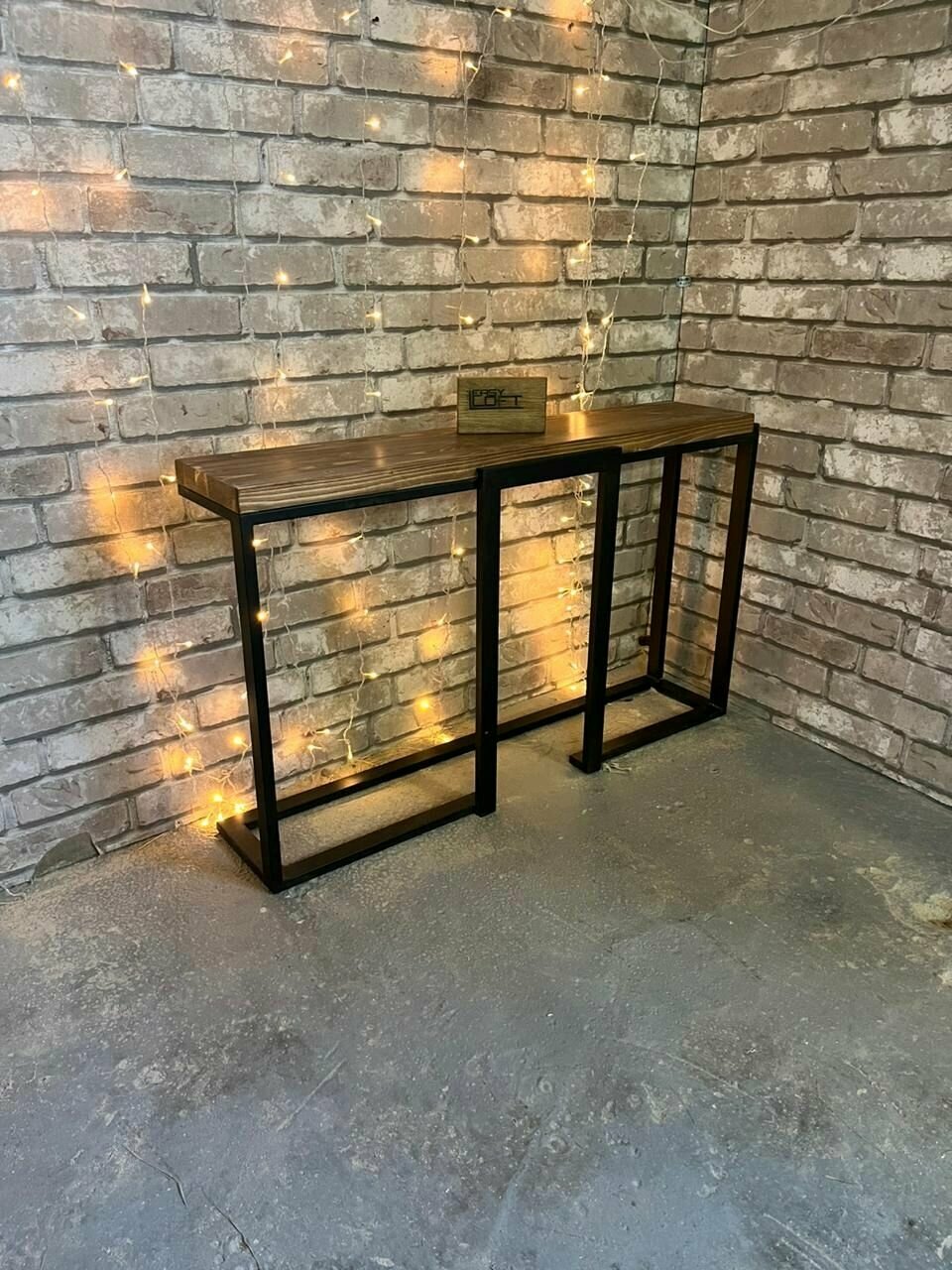 Консоль "EasyLOFT" в стиле лофт, 100х30х110 см.