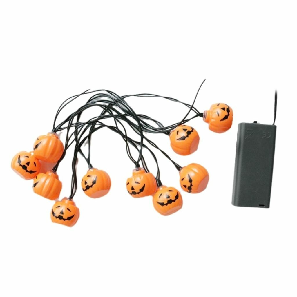 (1 строка) Новый продукт LED Ghost Festival декоративная световая гирлянда с тыквенным черепом на Хэллоуин-Halloween Pumpkin