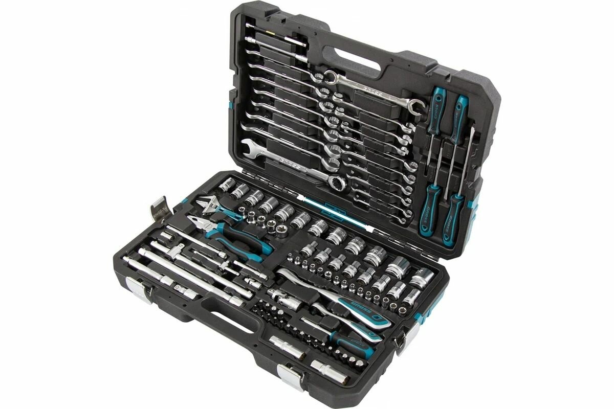 Набор инструмента 101 предмет 1/4", 1/2", CrV, 120 зубьев, GROSS 14151